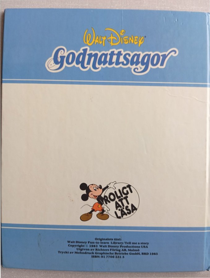 Walt Disney Godnattsagor, 1983 | Köp på Tradera (709340196)