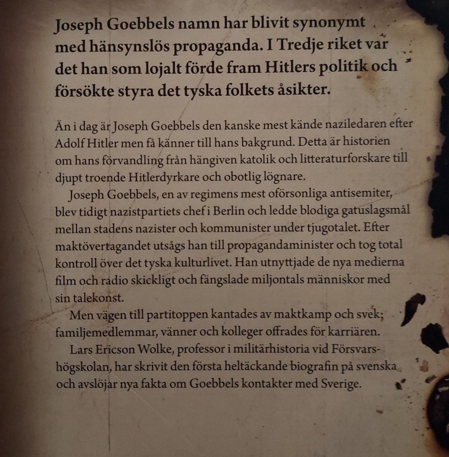 Joseph Goebbels: En biografi. | Köp på Tradera (696959407)