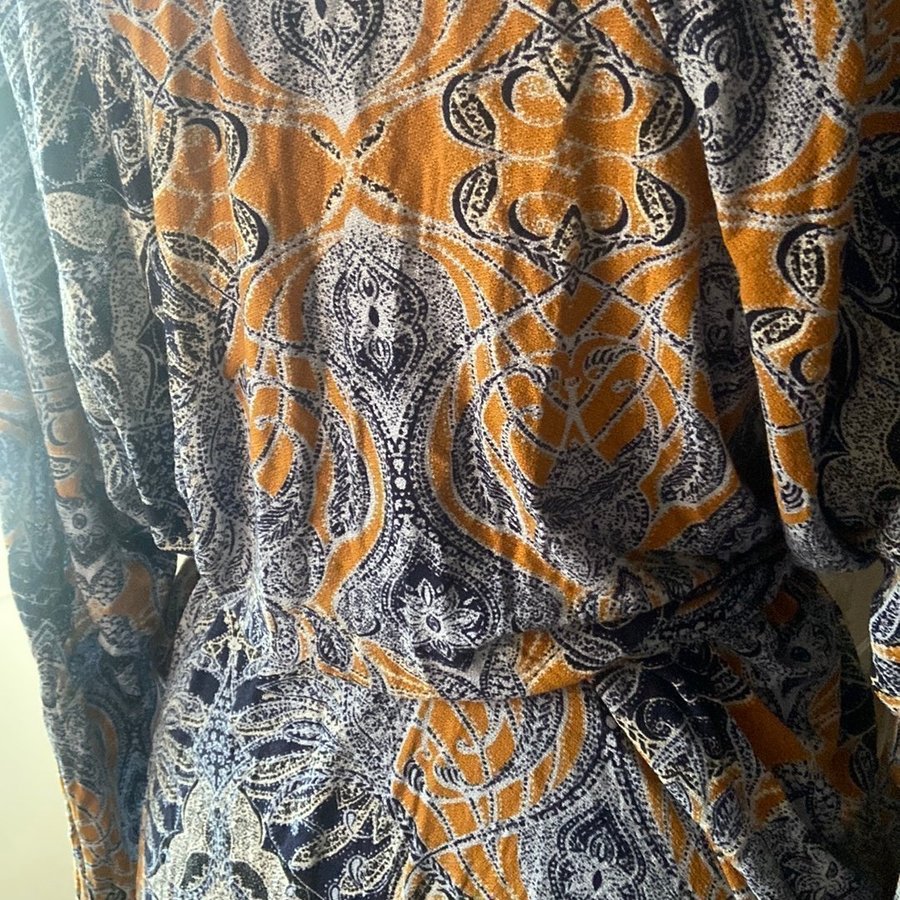 Paisley blå och ockra tusen och en natt passar 44 | Köp på Tradera ...