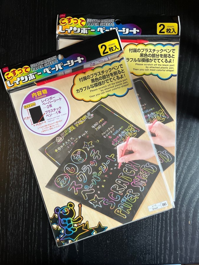 Daiso Scratch Rainbow Paper Sheets | Köp på Tradera (709848054)