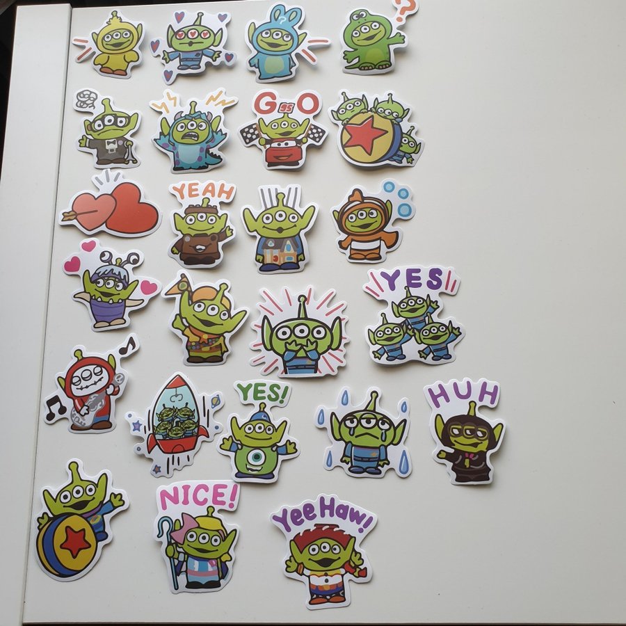 24st toy story alien klistermärken/stickers | Köp på Tradera (734383728)
