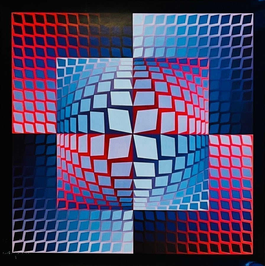 Original av Victor Vasarely från 1973 i ett sup.. | Köp på Tradera ...