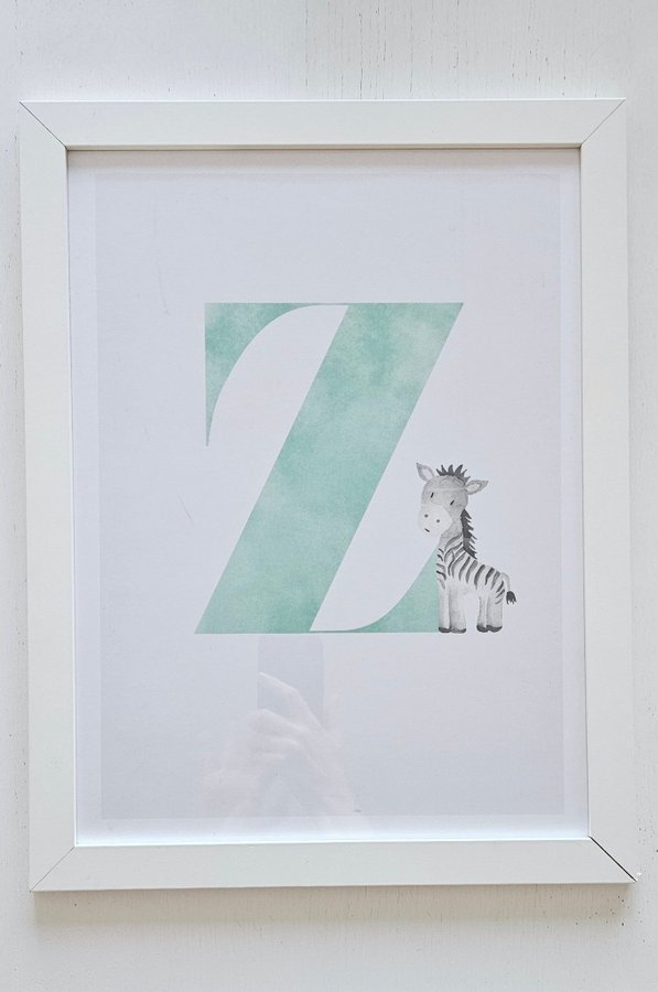 Poster bokstaven Z zebra Desenio tavla | Köp på Tradera (710712979)