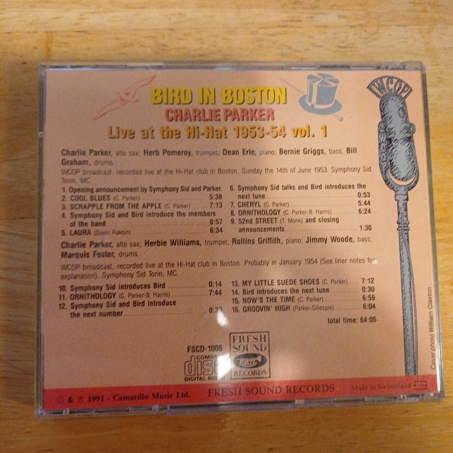 Bird In Boston - Charlie Parker Live At The Hi-.. | Köp på Tradera ...