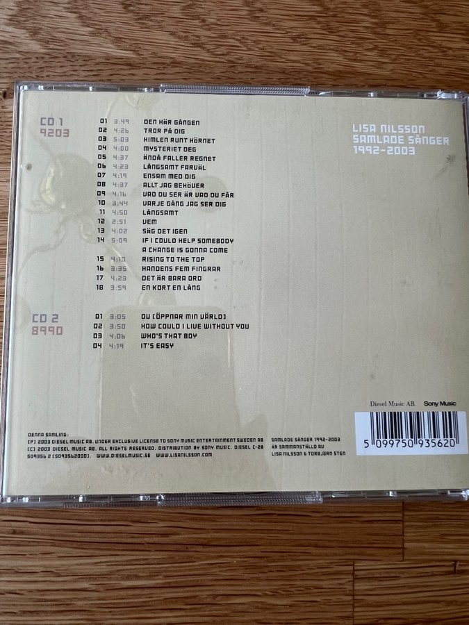 Lisa Nilsson - Samlade Sånger 1992-2003 2CD | Köp på Tradera (710881422)