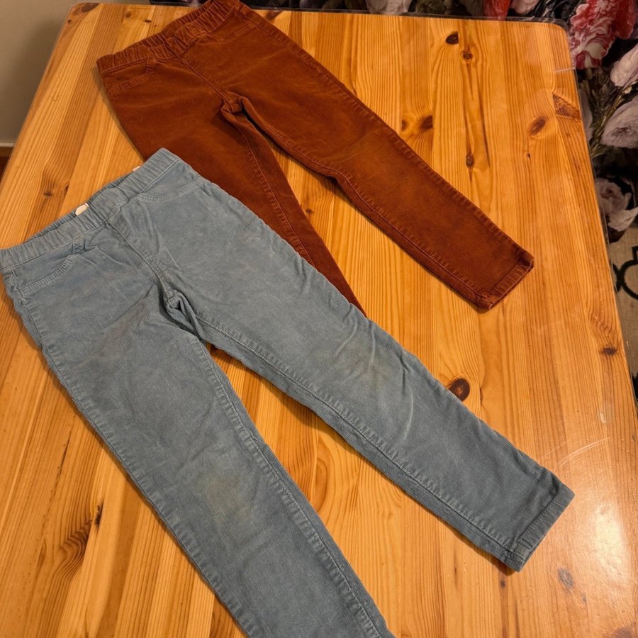Treggings,H&M , Blå och Brun, Strl 116 | Köp på Tradera (734250449)
