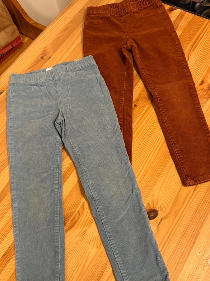 Treggings,H&M , Blå och Brun, Strl 116 | Köp på Tradera (734250449)