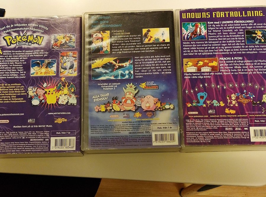 Samling av Pokémon Filmer VHS-filmer 3 st | Köp på Tradera (713482360)