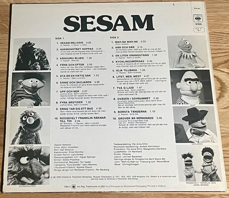 SESAME STREET på svenska, Bert & Ernie med fler.. | Köp på Tradera ...