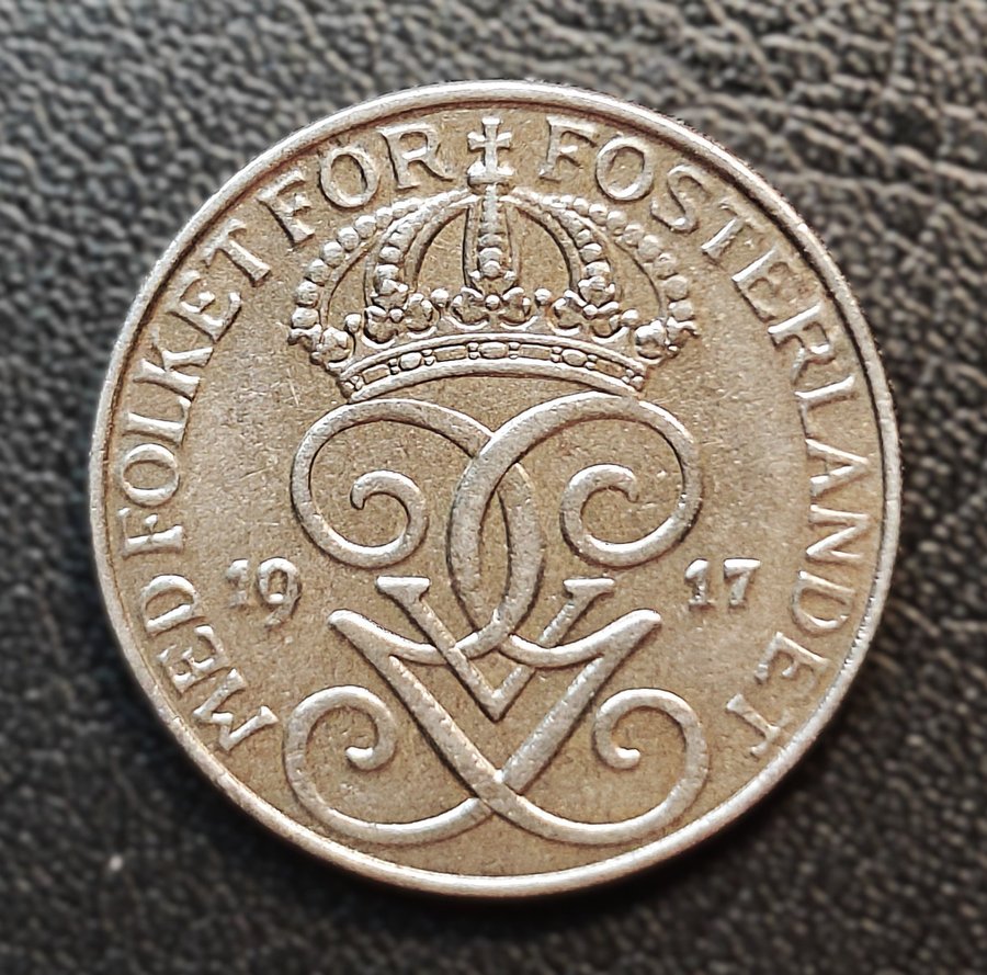 5 Öre - Gustaf V - Sverige - Sweden - 1917 - Järn | Köp på Tradera ...