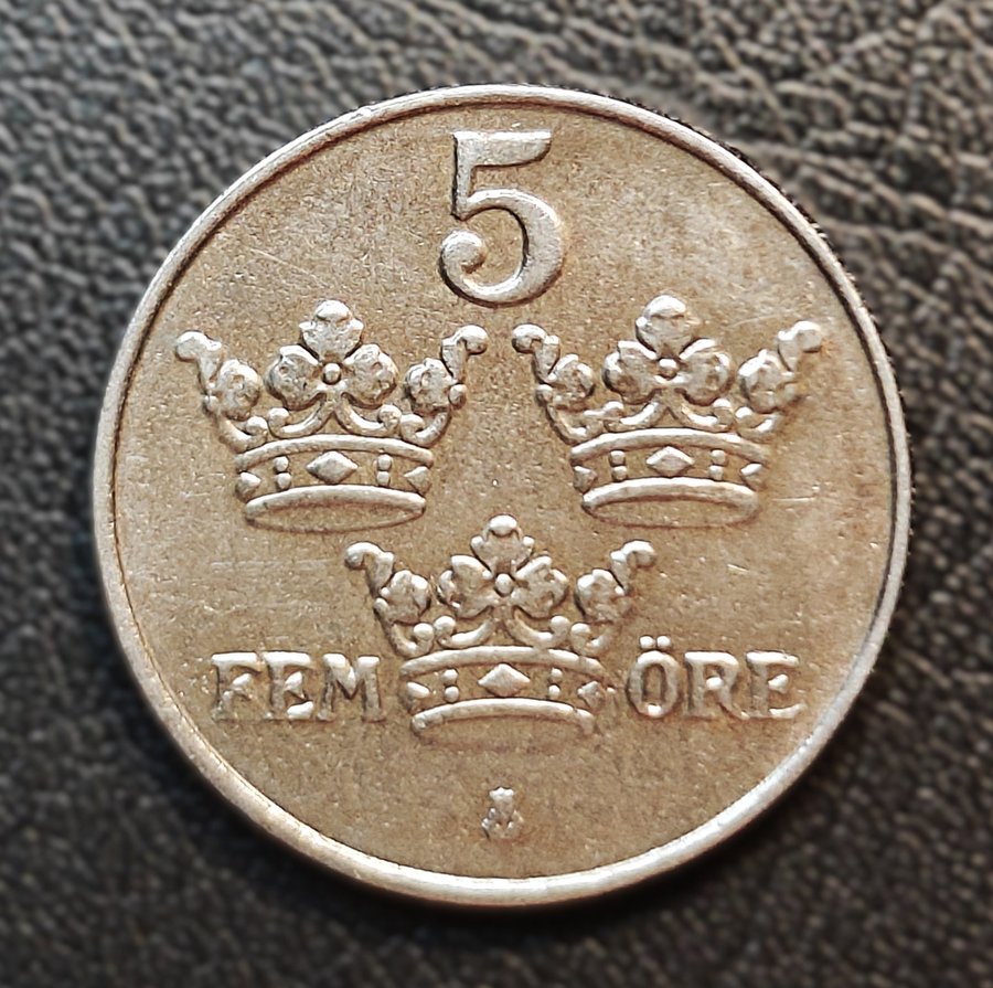 5 Öre - Gustaf V - Sverige - Sweden - 1917 - Järn | Köp på Tradera ...