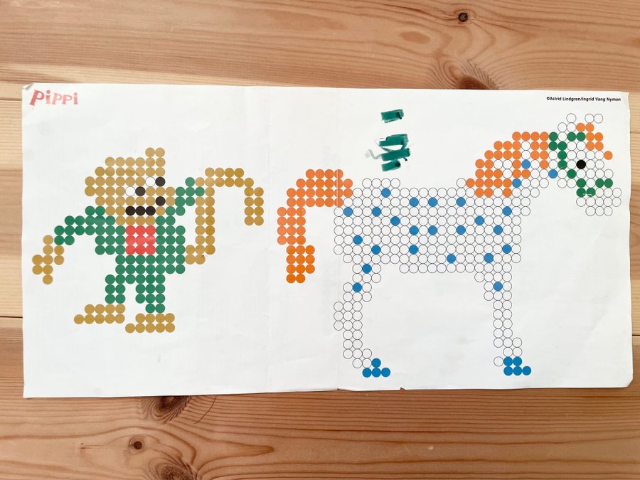 Pärlplatta Pippi Långstrump Herr Nilsson Lilla .. | Köp på Tradera ...
