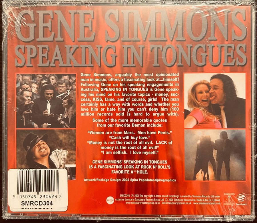 Gene Simmons - Speaking In Tounges NY Inplastad.. | Köp på Tradera ...