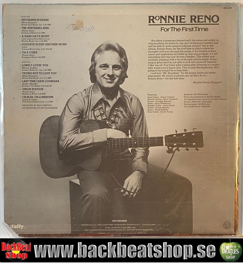 RONNIE RENO - FOR THE FIRST TIME | Köp från backbeat på Tradera (622569174)