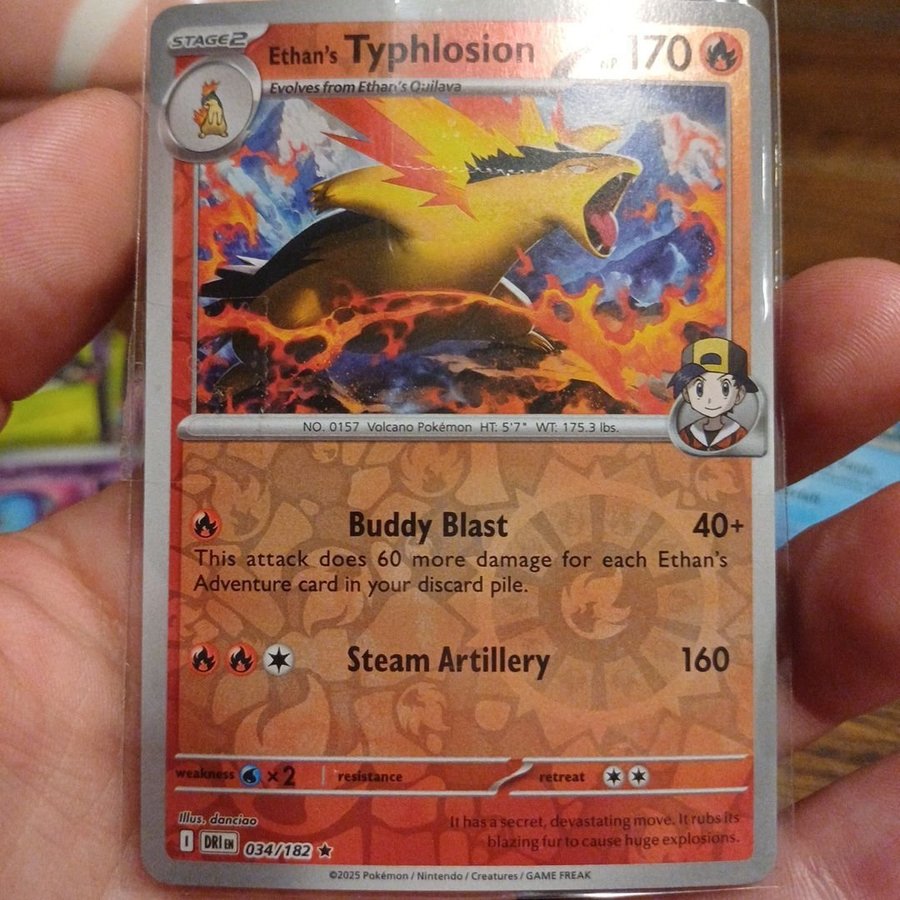 Ethan's Typhlosion Pokémonkort 034/182 DRI | Köp på Tradera (713149418)