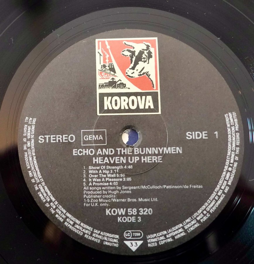 ECHO AND THE BUNNYMEN - HEAVEN UP HERE - SPELAR.. | Köp på Tradera ...