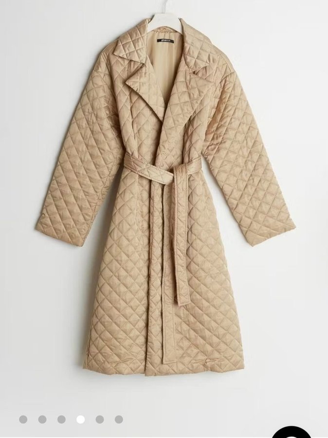 Gina Tricot beige kappa jacka S till M Uma quil.. | Köp på Tradera ...