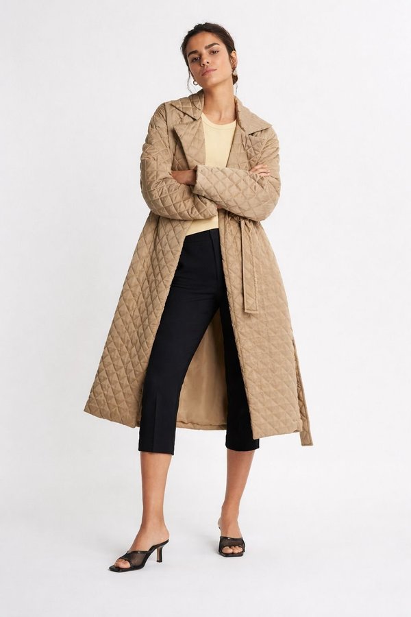 Gina Tricot beige kappa jacka S till M Uma quil.. | Köp på Tradera ...