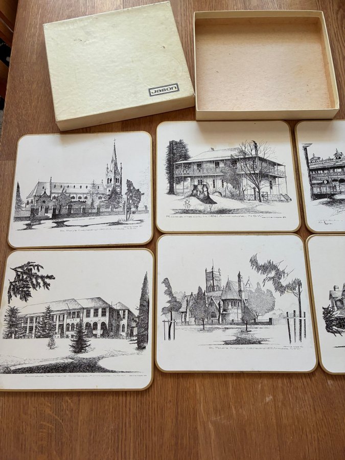 Vintage retro 6 stycken underlägg Jason Armidale | Köp på Tradera ...