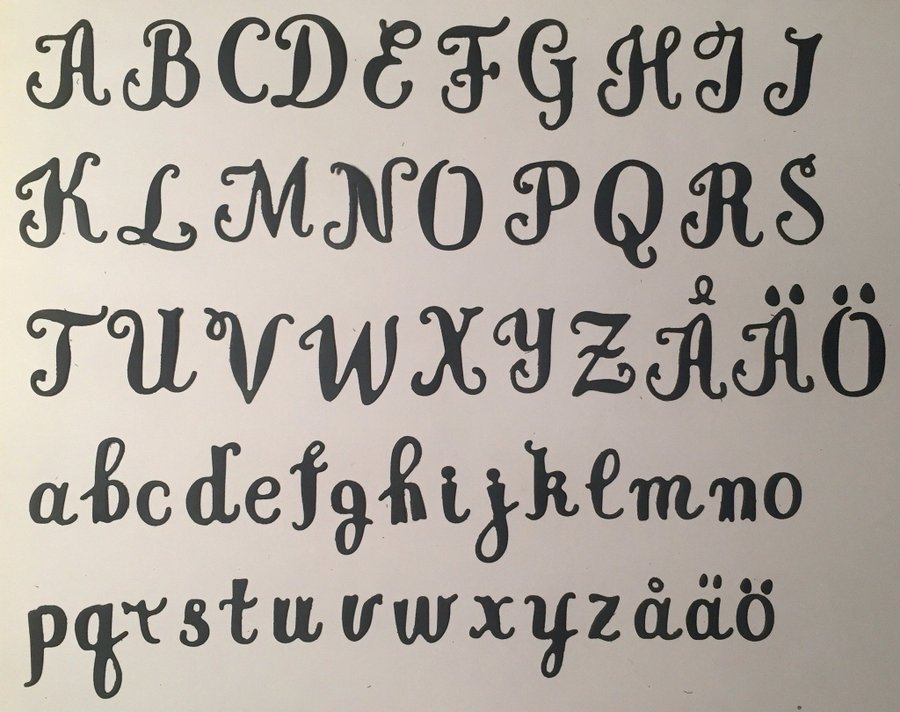 Cutting dies alfabet! Vackra bokstäver, A-Z och.. | Köp på Tradera ...