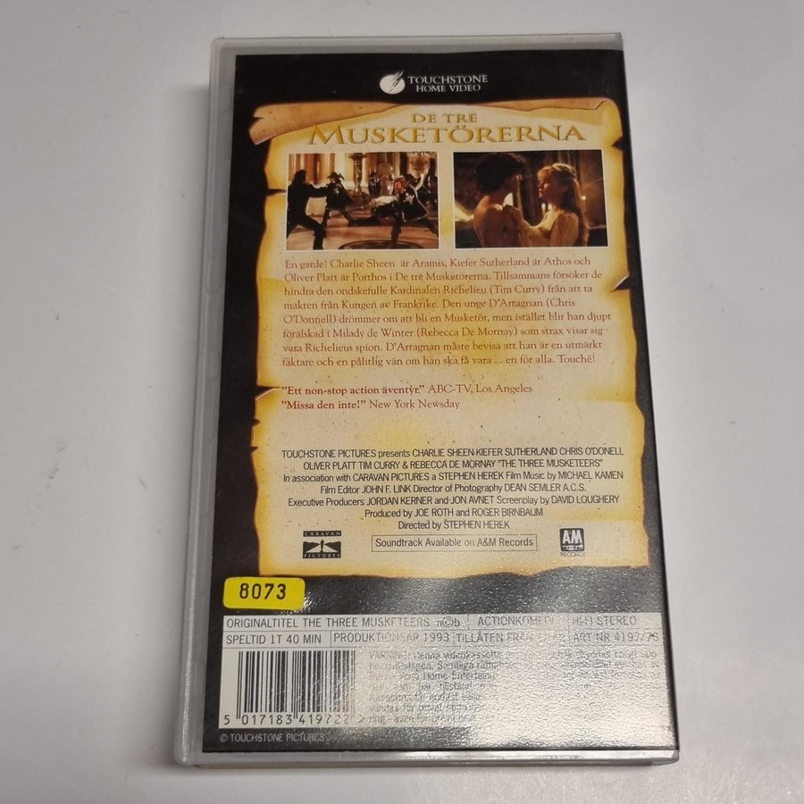 De tre musketörerna vhs film | Köp från Askers_grums på Tradera (609360699)