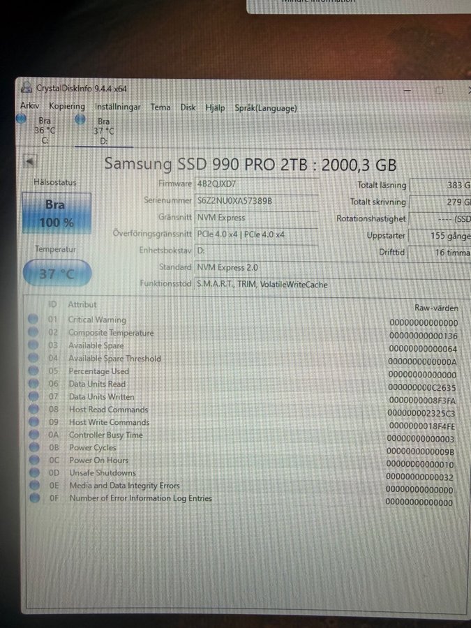 Samsung 990 Pro 2TB SSD | Köp på Tradera (711594219)
