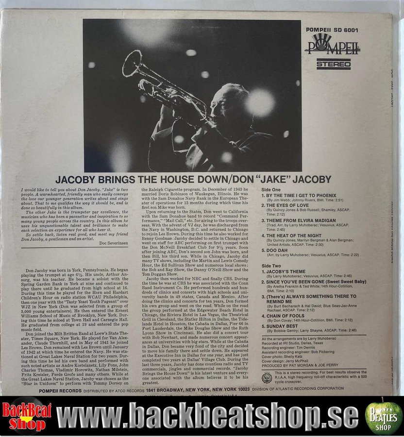 DON JACOBY - JACOBY BRINGS THE HO.. | Köp från backbeat på Tradera ...