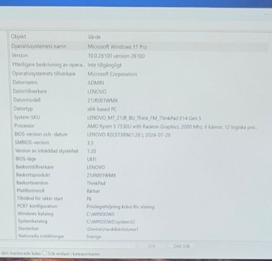 Lenovo ThinkPad E14 Gen 5 AMD | .. | Köp från Verifiera på Tradera ...