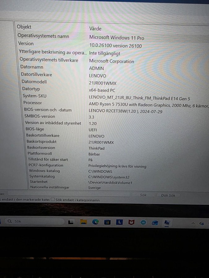 Lenovo ThinkPad E14 Gen 5 AMD | .. | Köp från Verifiera på Tradera ...