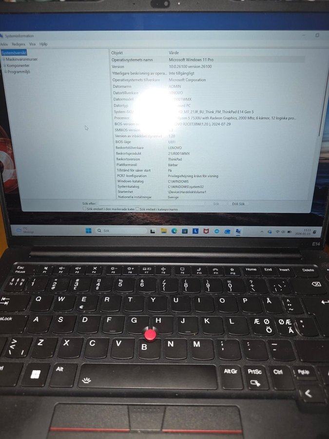 Lenovo ThinkPad E14 Gen 5 AMD | .. | Köp från Verifiera på Tradera ...