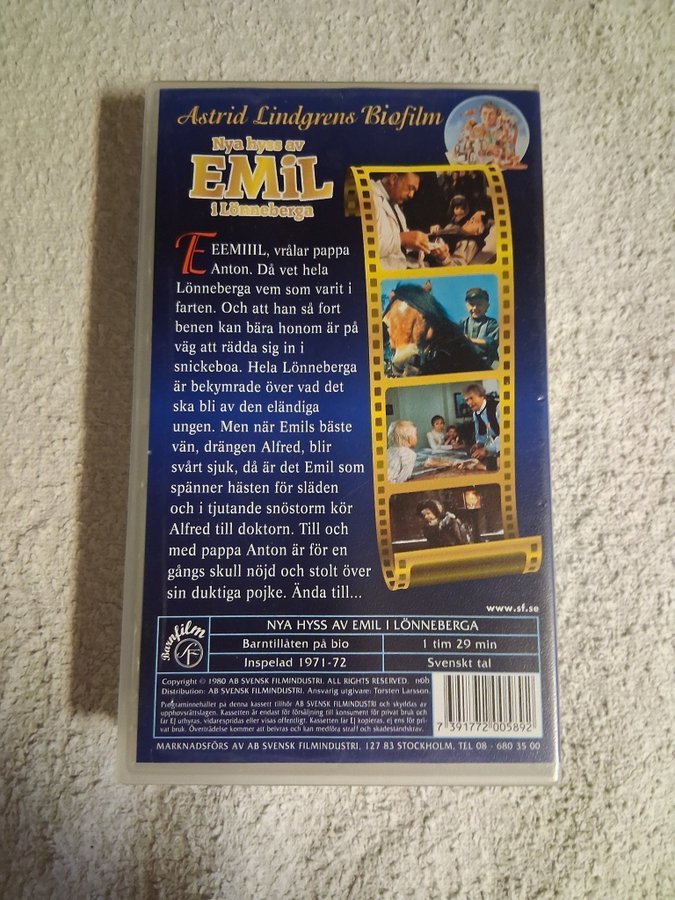 Nya hyss av Emil i Lönneberga (VHS) | Köp på Tradera (691673918)