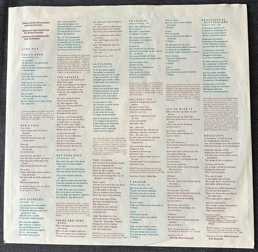 Linda Ronstadt – Canciones De Mi Padre, vinyl L.. | Köp på Tradera ...