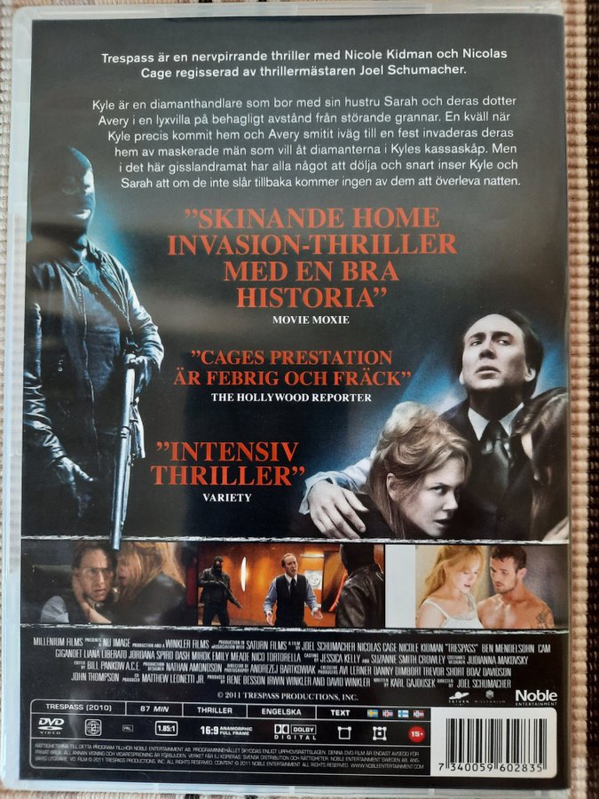 TRESPASS ~ Nicolas Cage, Nicole Kidman (Home In.. | Köp på Tradera ...