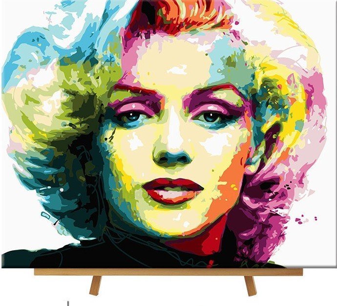 Marilyn Monroe-tavla, måla efter nummer. DIY | Köp på Tradera (713376907)
