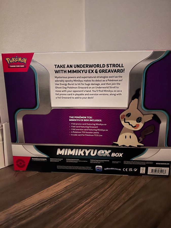Pokémon TCG: Mimikyu ex Box | Köp på Tradera (708527590)