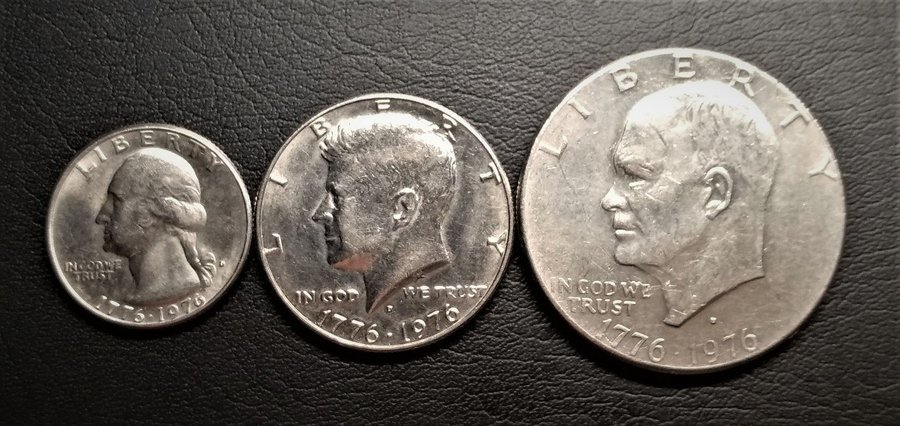 United States Bicentennial Set - 3 mynt - USA -.. | Köp på Tradera ...