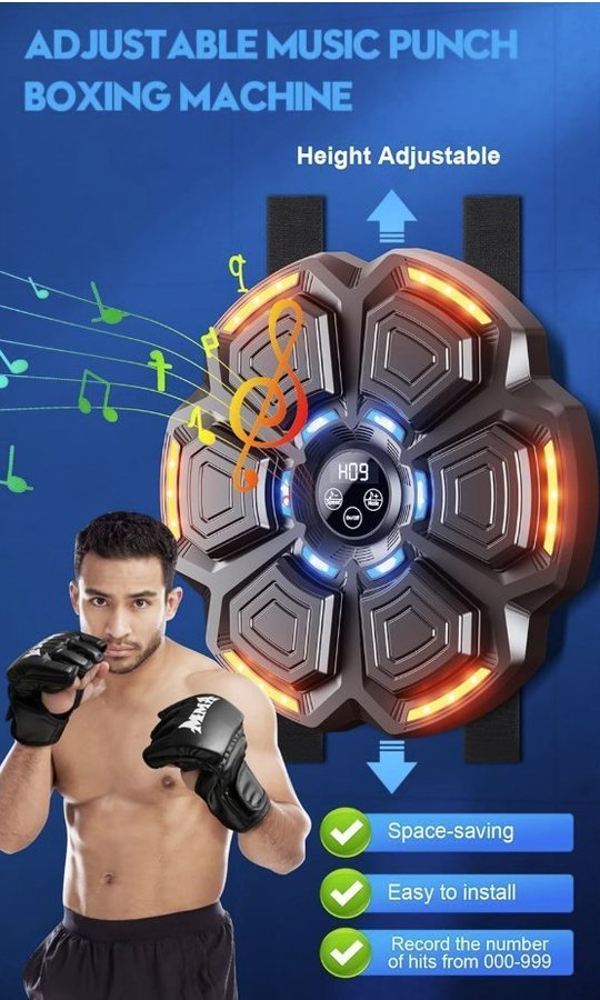 Smart Music Boxing Machine 9 Träningslägen & Bl.. | Köp på Tradera ...