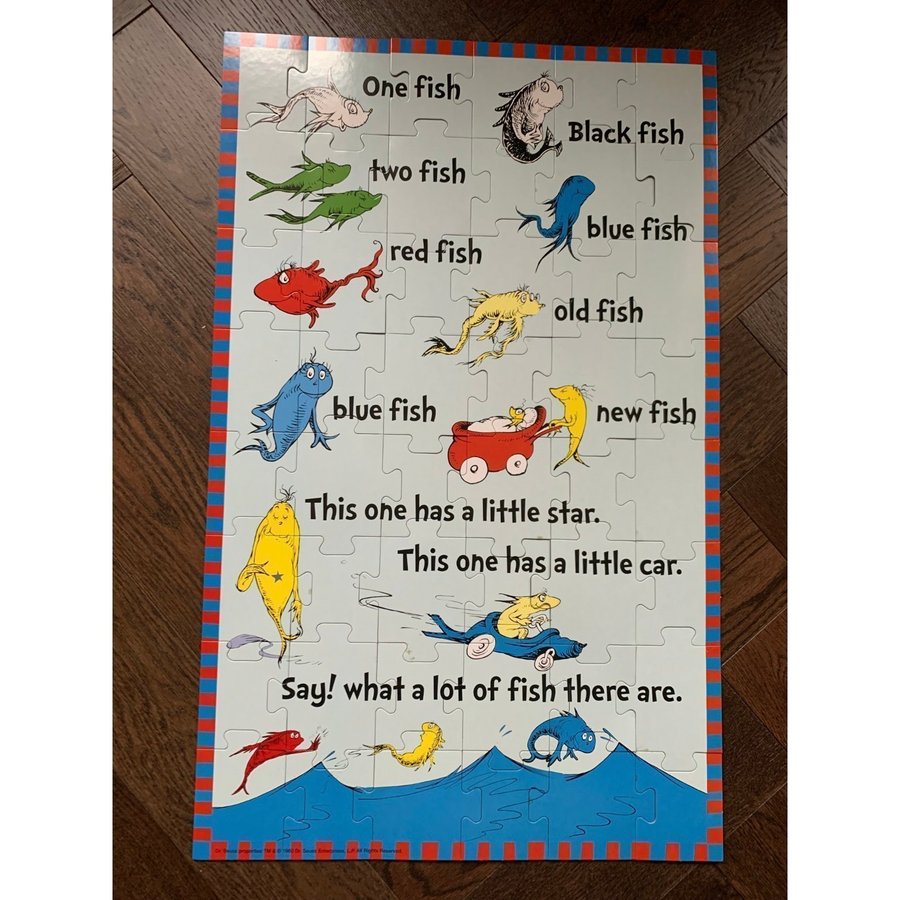 Dr Seuss Golvpussel - One Fish, Two Fish, Red F.. | Köp på Tradera ...