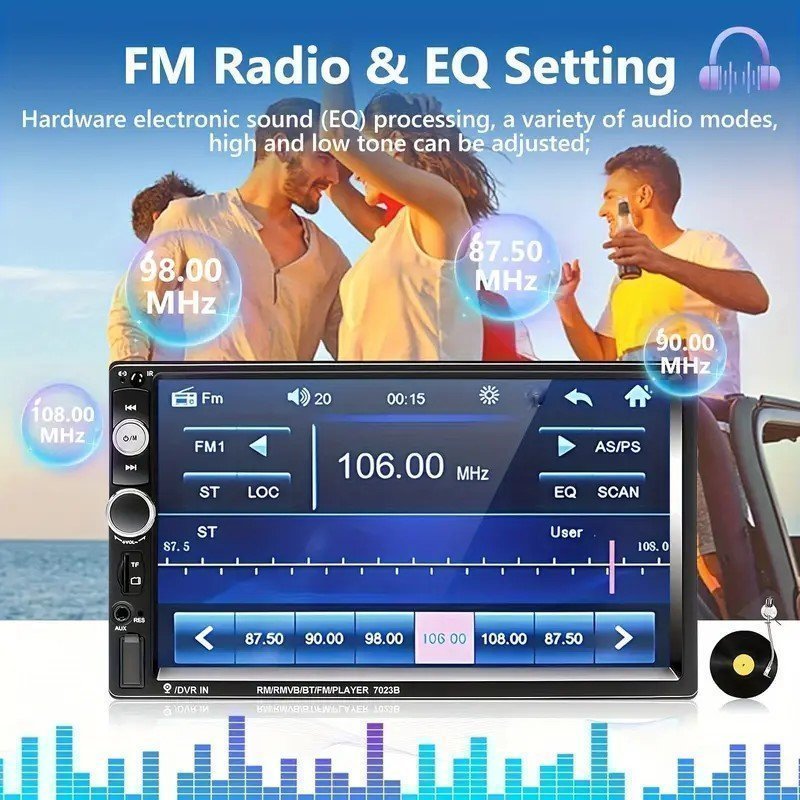 Bilradio med 7 tums skärm, rattmonterad fjärr, .. | Köp på Tradera ...