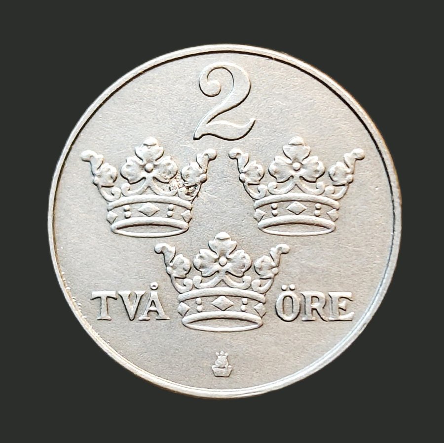 2 Öre - Gustaf V - Sverige - Sweden - 1918 - Järn | Köp på Tradera ...