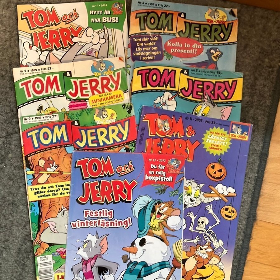 7 st. Tom och Jerry tidningar, diverse årgångar | Köp på Tradera ...