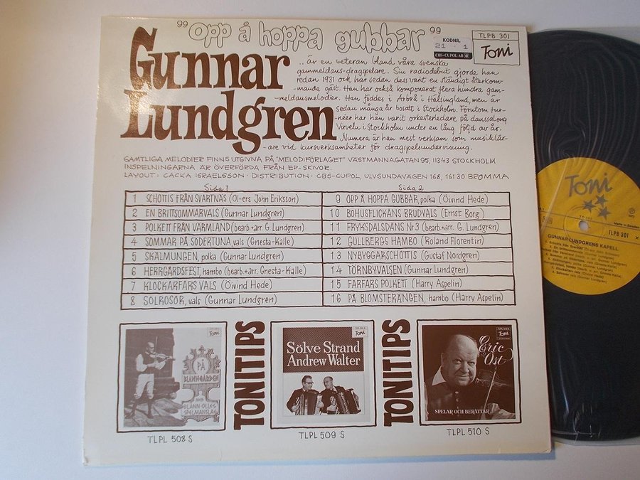 GUNNAR LUNDGRENS KAPELL - Opp.. | Köp från swedishvinyl på Tradera ...