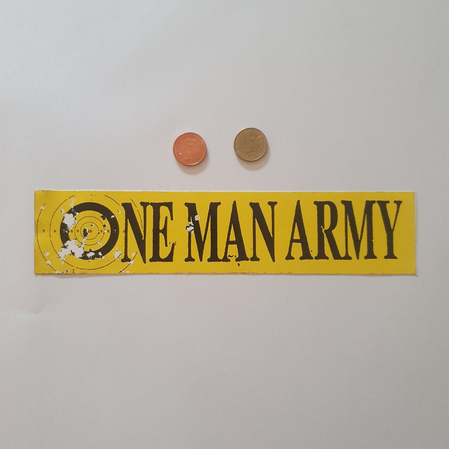 One Man Army (Yellow) - Klistermärke/sticker - .. | Köp på Tradera ...