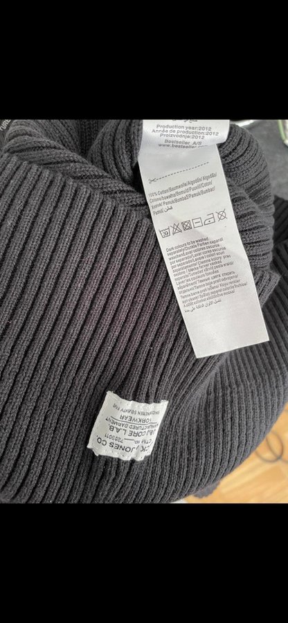 Jack & Jones svart stickat tröja med zip | Köp på Tradera (708356023)