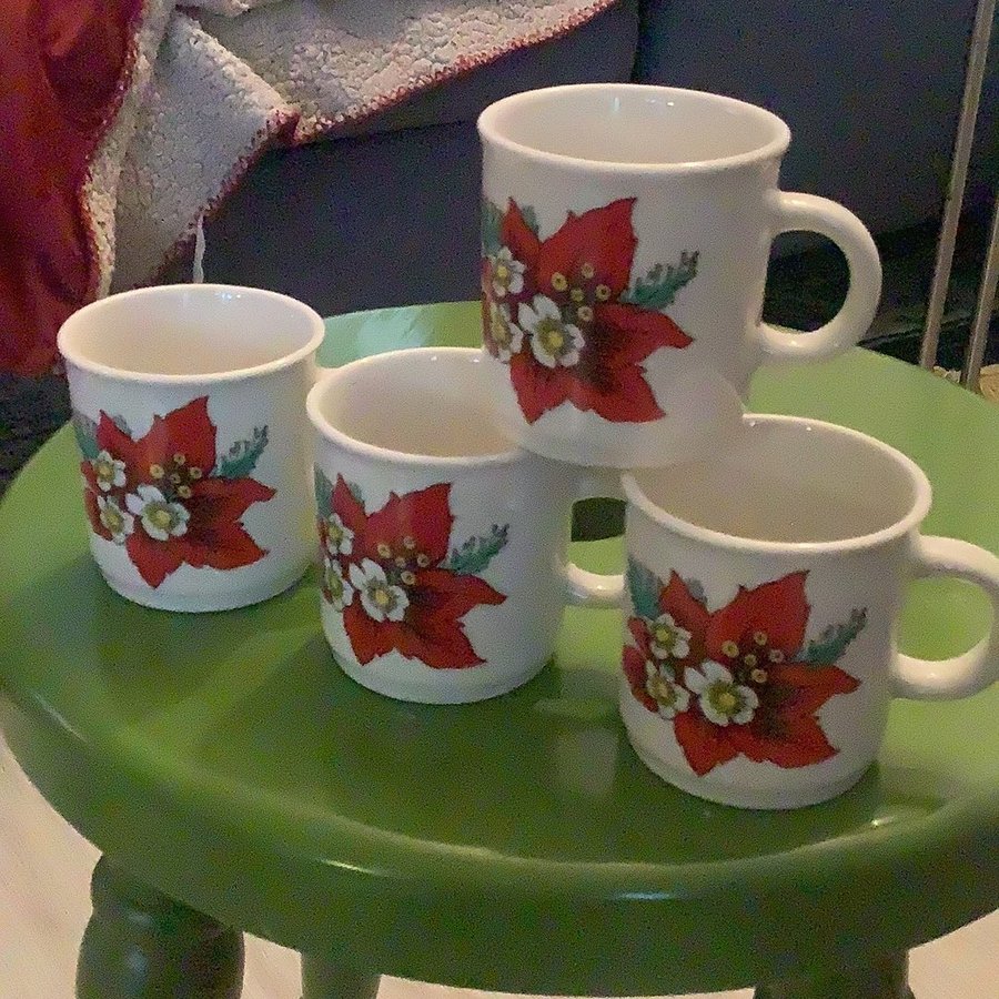 4 st Glöggmuggar tomte jul advent glögg muggar .. | Köp på Tradera ...