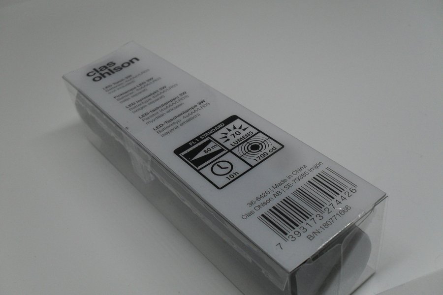 Svart ficklampa. Ny aldrig öppnad, Clas Ohlson .. | Köp på Tradera ...