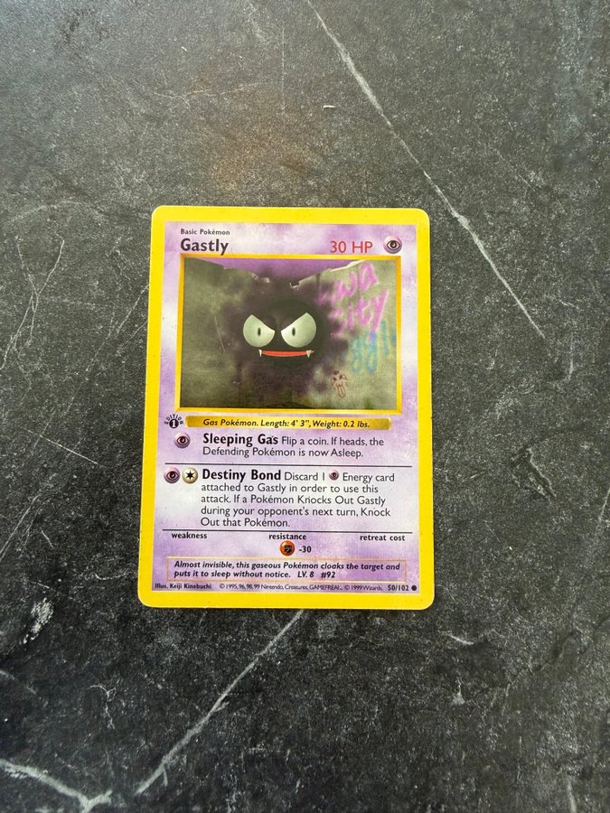 Gastly 50/102 Base set Pokemonkort | Köp på Tradera (733448850)