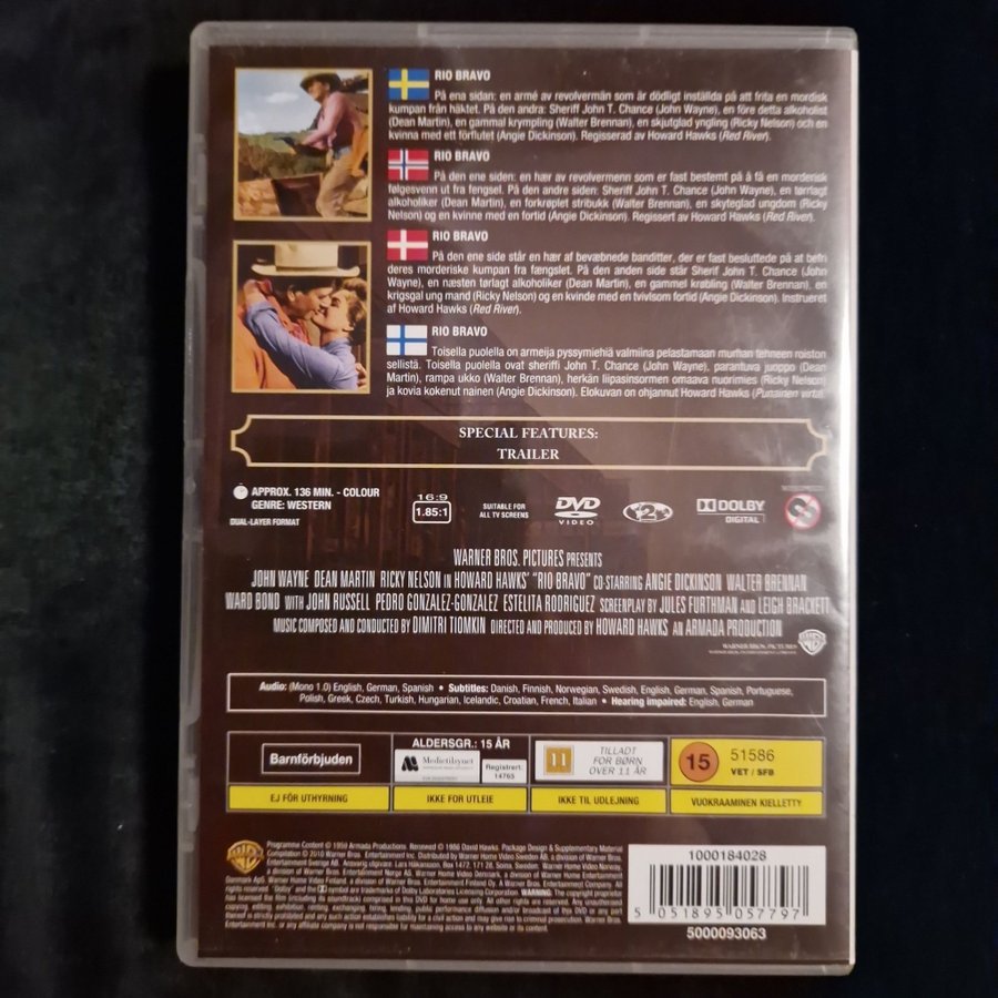 Rio Bravo - John Wayne, Dean Martin, Ricky Nels.. | Köp på Tradera ...