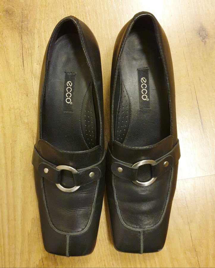 Svarta loafers i skinn, Ecco. Stl. 36. | Köp på Tradera (633594310)
