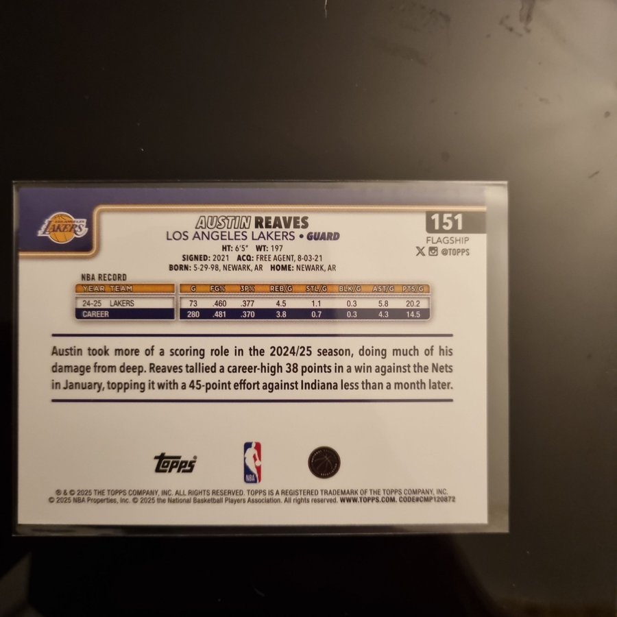 Austin Reaves Topps Flagship | Köp på Tradera (708766557)
